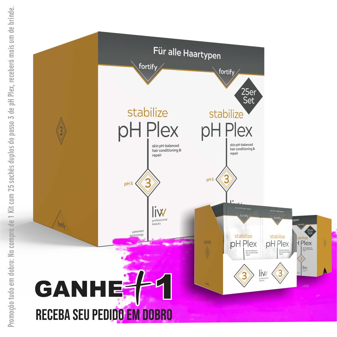 Creme Reconstrutor pH Plex – 25 sachês duplos passo 3 - pH Plex Brasil